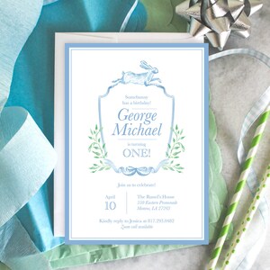 PRINTABLE Birthday Party Invitation Bundle | Somebunny Turning ONE ...