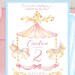 PRINTABLE Birthday Party Invitation Pastel Carousel Merry-go-round - Etsy