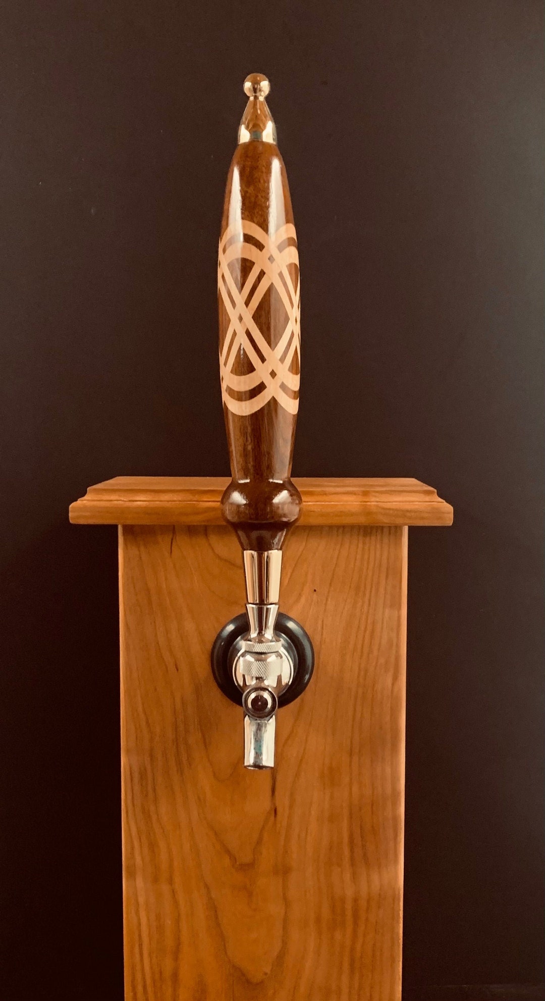 Hand Made Walnut and Maple Tap Handle Topped With Finial - Etsy