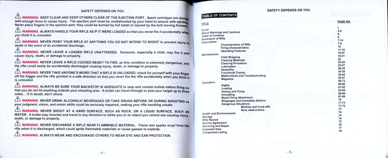 Colt M16 & AR15 Rifles Operator's Manual Part No. 94894 Rev. E July ...