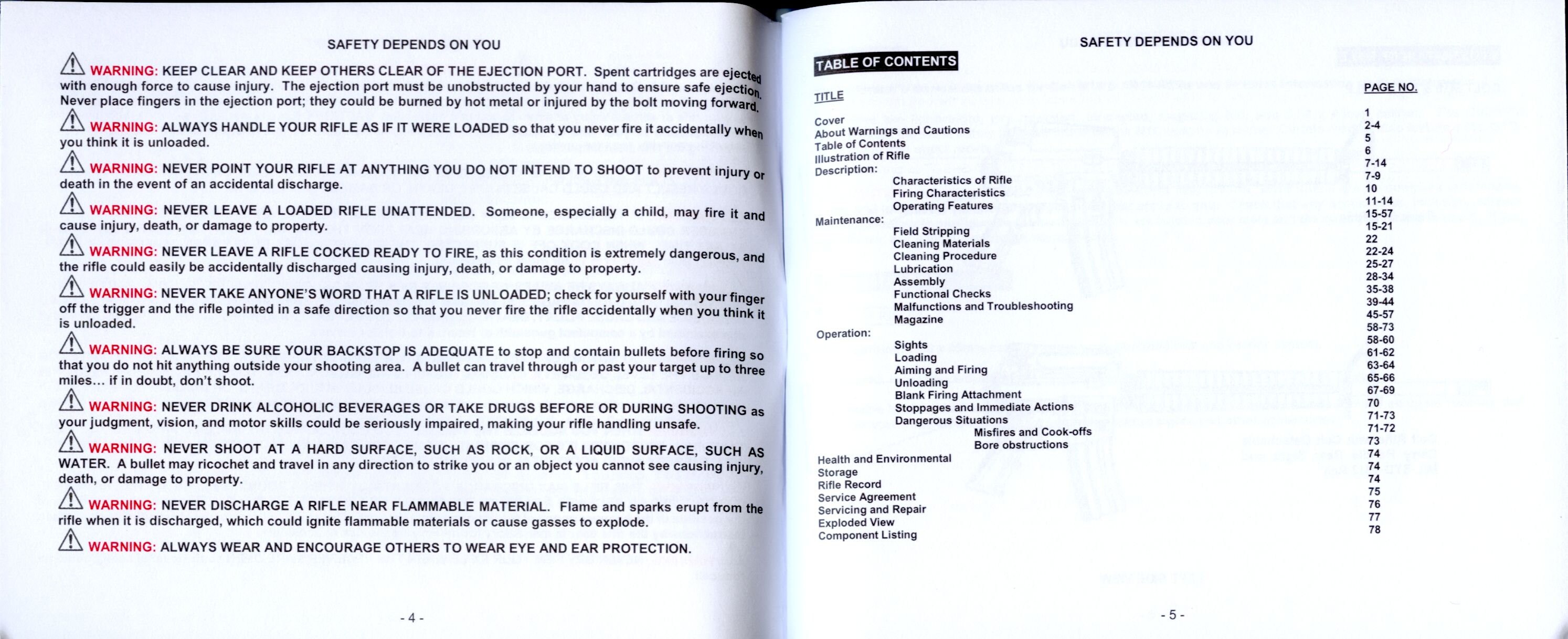Colt M16 & AR15 Rifles Operator's Manual Part No. 94894 Rev. E July ...
