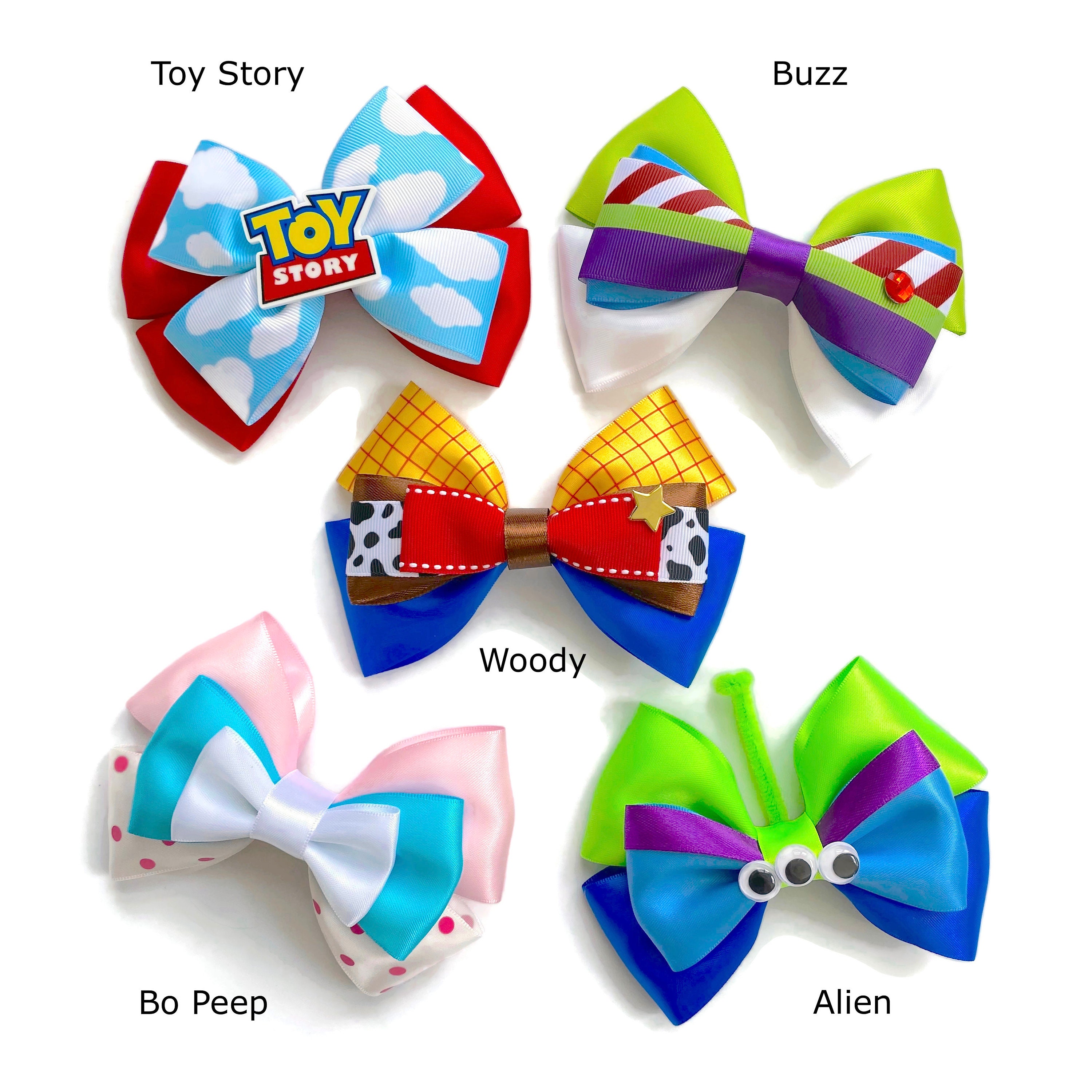 Toy Story Hair Bows Woody Hair Bow Buzz Lightyear Hair Bow - Etsy