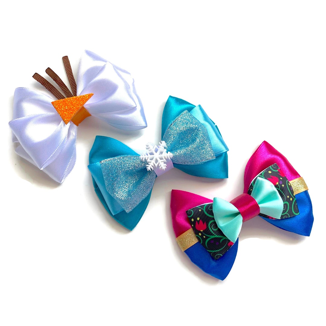 Elsa Anna Olaf Disney Frozen Inspired Character Hair Bow | Elsa Hair ...