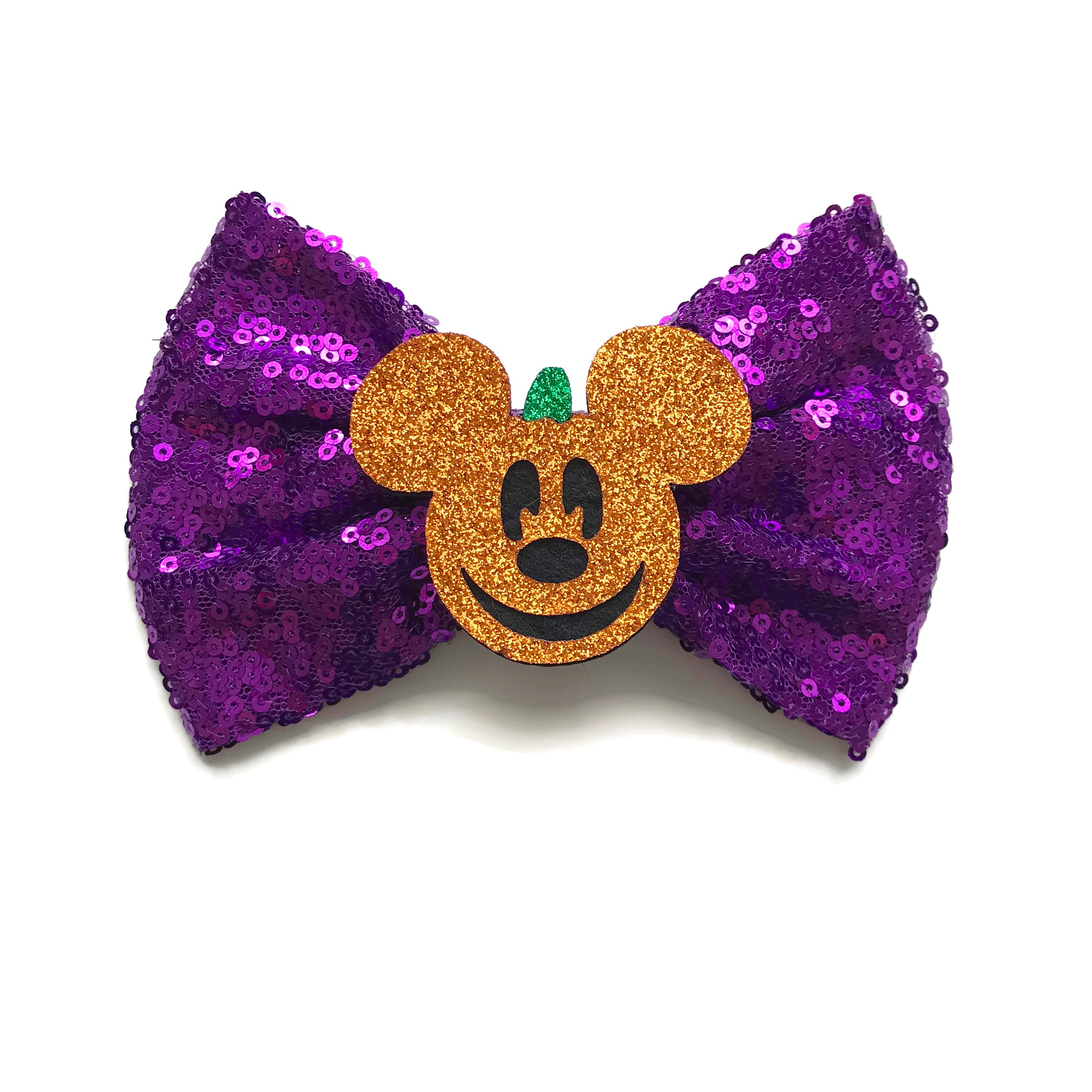 Halloween Mouse Inspired Sequin Hair Bow - Etsy