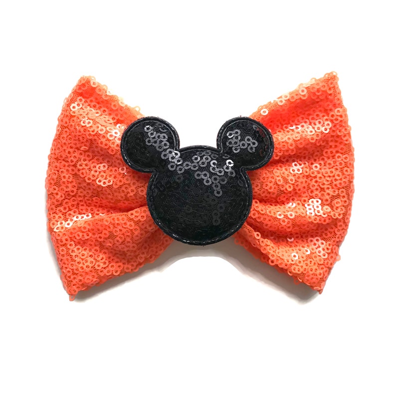 Halloween Mouse Inspired Sequin Hair Bow - Etsy