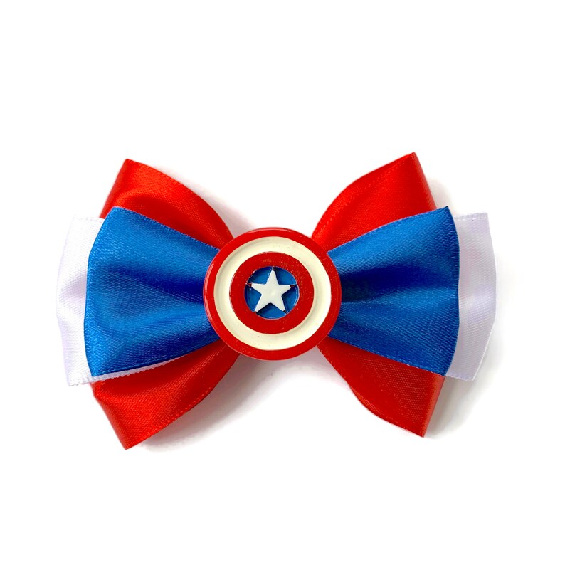 4 Avengers Hair Bows Captain America Bow Iron Man Bow | Etsy
