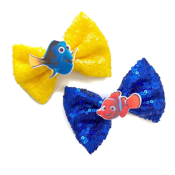 Finding Nemo Dory and Nemo Sequin Hair Bow Nemo Hair Bow - Etsy