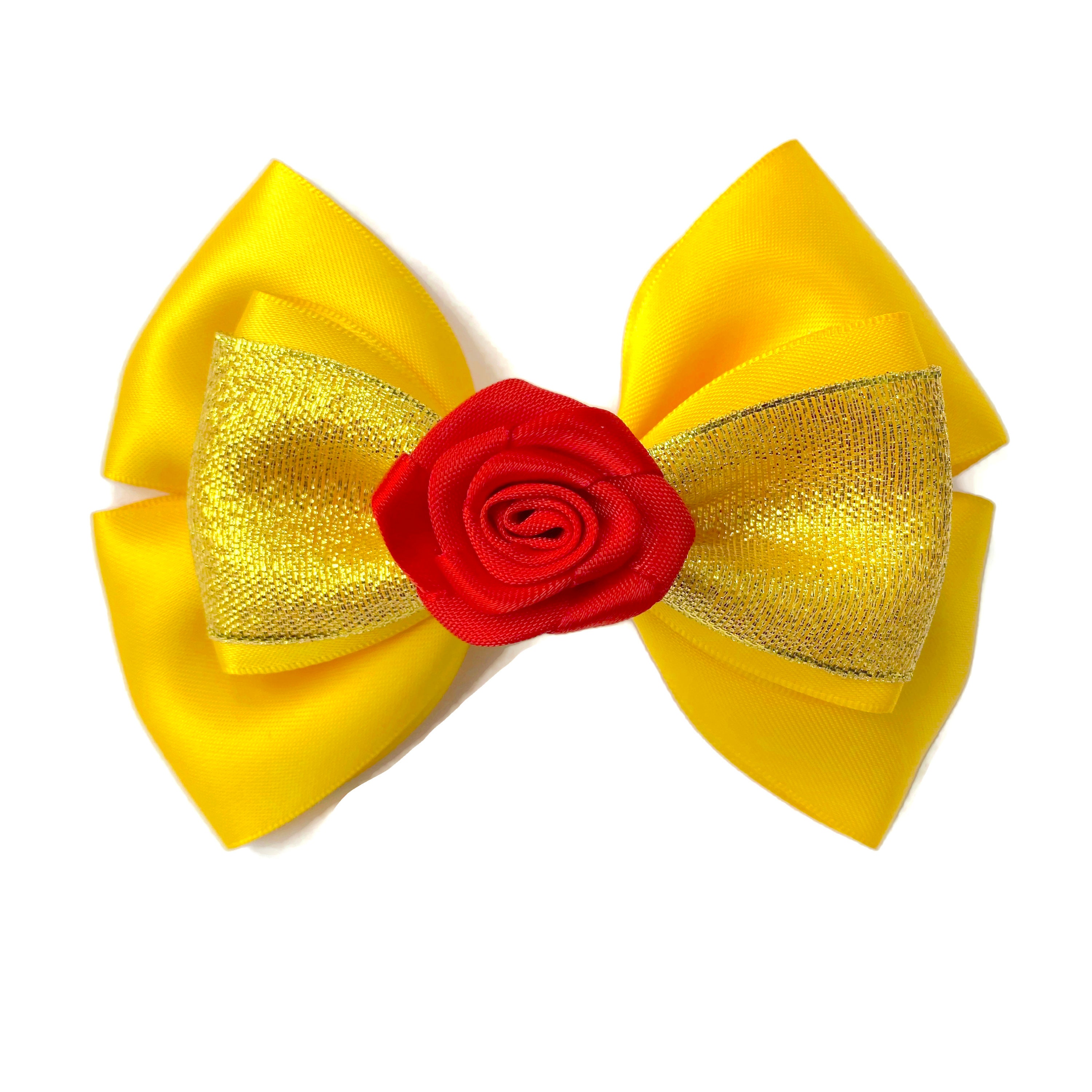 Beauty & the Beast Hair Bow | Belle Yellow Hair Bow | Belle Blue Hair ...