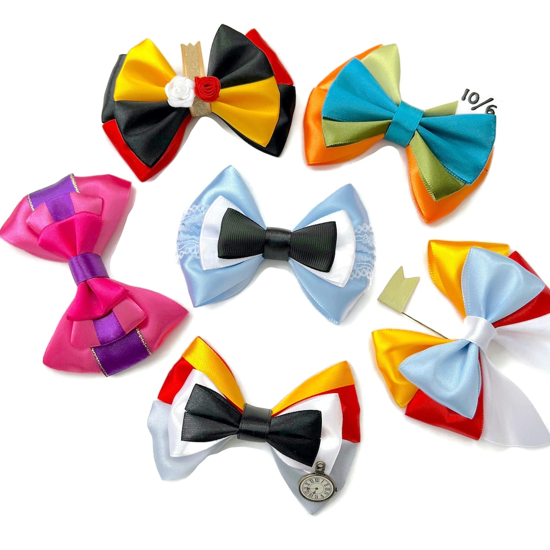 Alice in Wonderland Hair Bow | Disney Inspired Hair Bow | Alice Mad ...