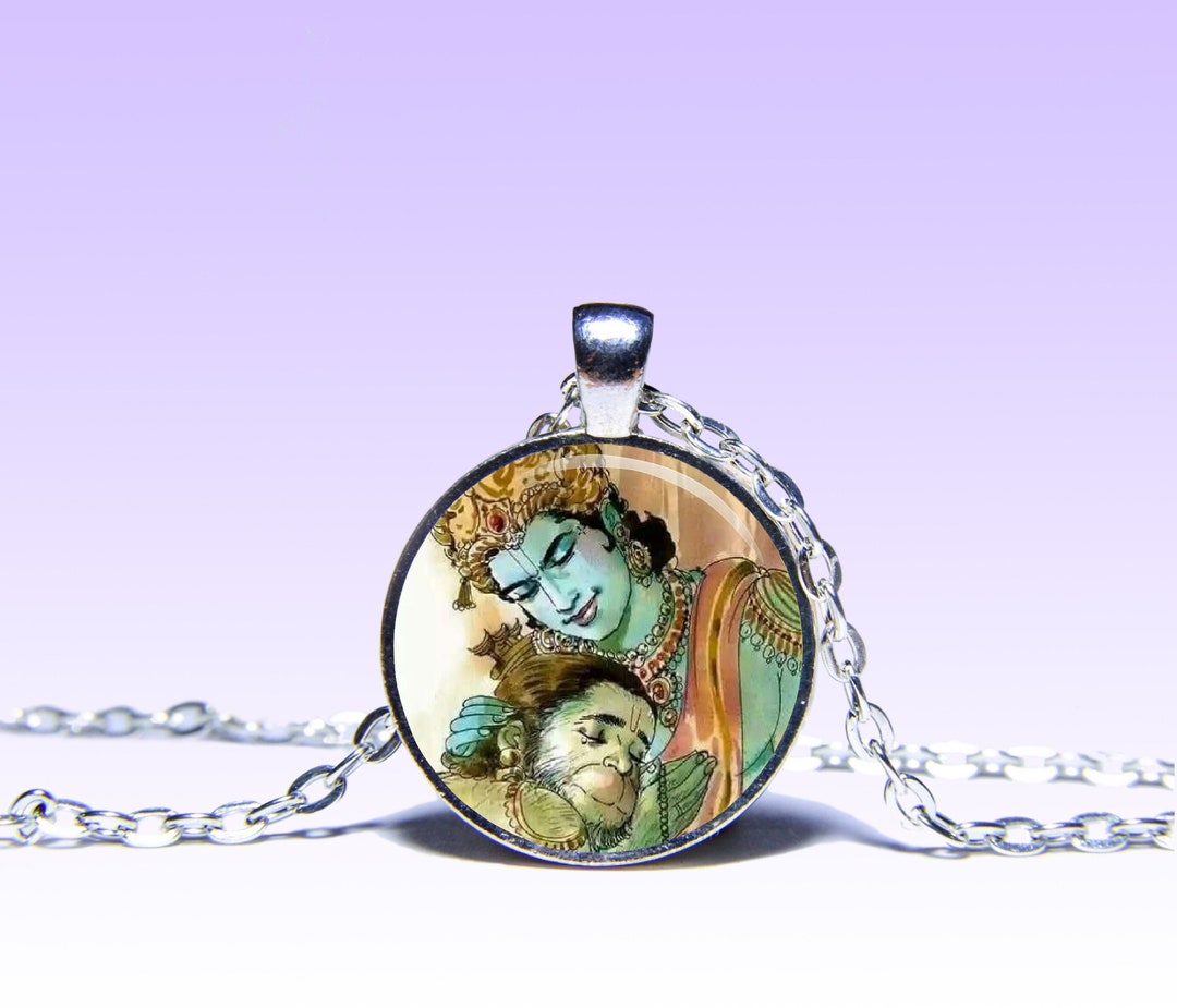 Lord Rama and Hanuman Amulet Pendant Ram NECKLACE Yoga - Etsy