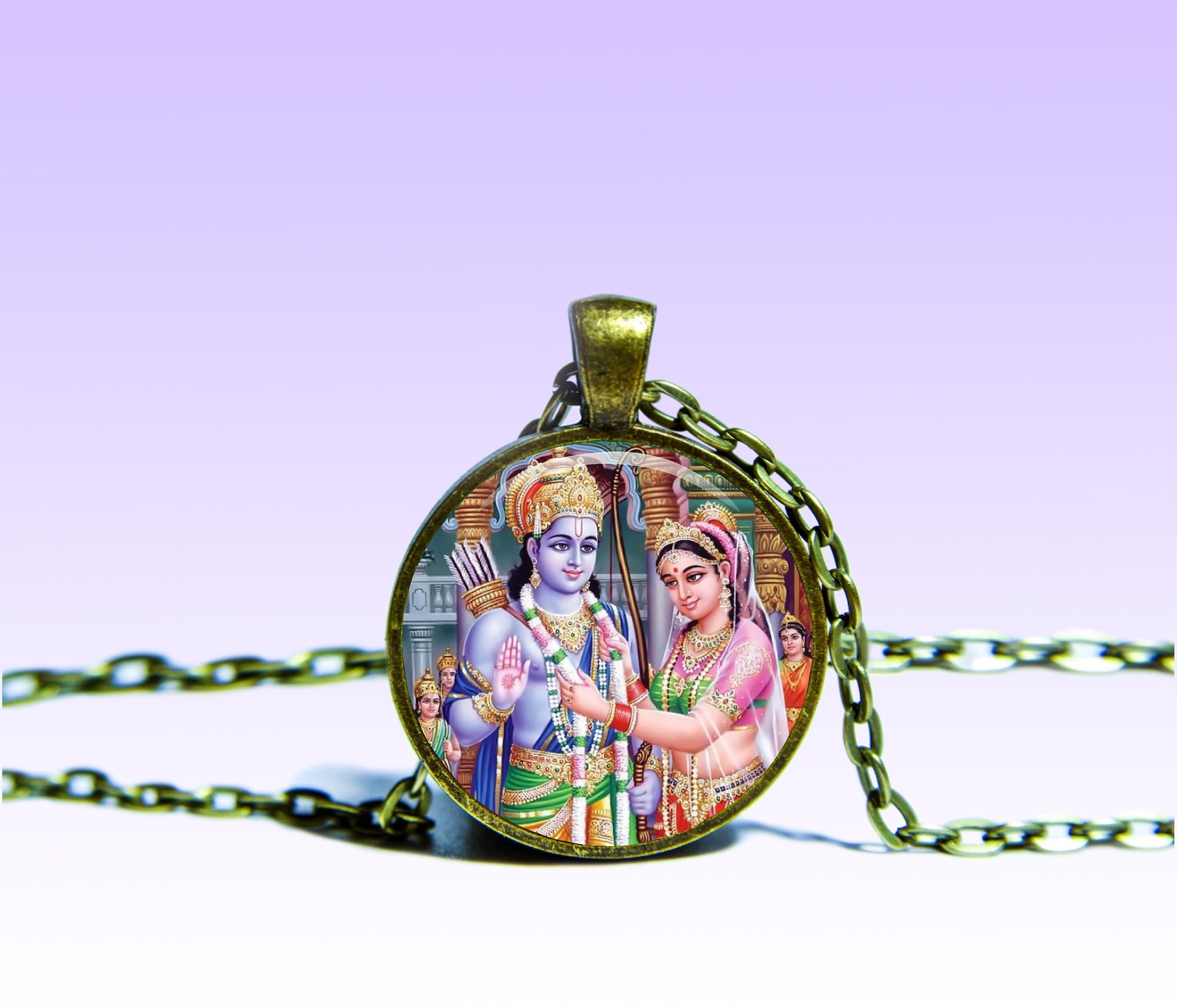 Lord Rama Goddess Sita Amulet Pendant Ram NECKLACE Yoga | Etsy