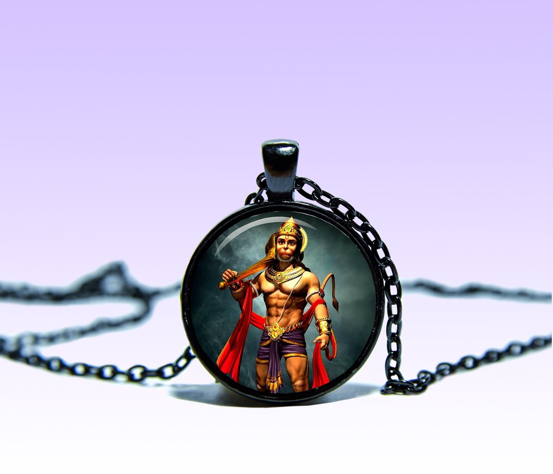 Hanuman NECKLACE Amulet Yoga Hanuman Pendant Hindu Deities Lord of ...