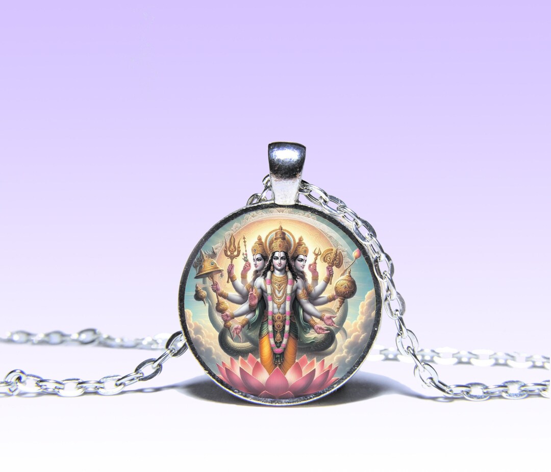 Vishnu Pendant Hindu Deities NECKLACE God of Preservation God of Time ...