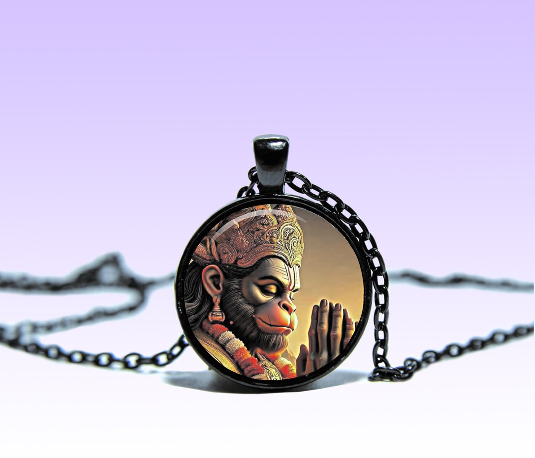 Hanuman NECKLACE Hanuman Mantra Pendant Hindu Deities God of Wisdom ...