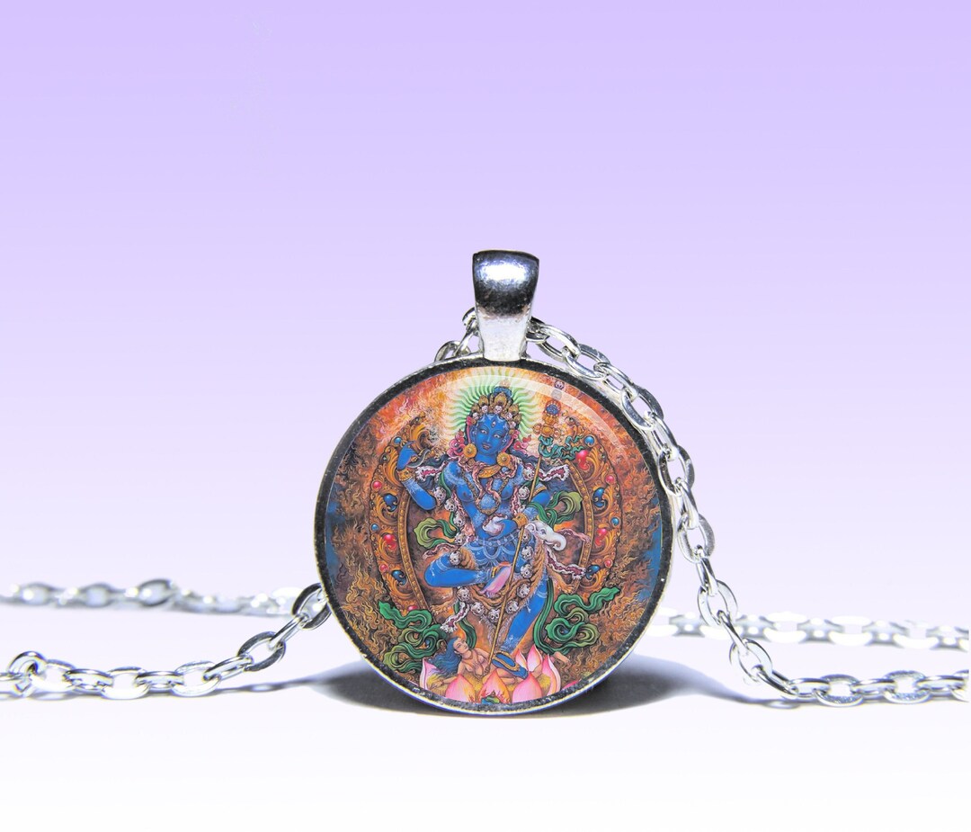 Dakini Ekajati Amulet Om NECKLACE Māhacīnatārā Amulet Charm Blue Tara ...