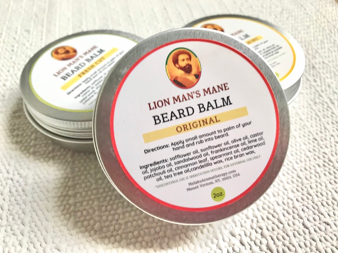 Vegan Beard Balm: Lion Man's Mane, Natural Oils, 2oz - Etsy