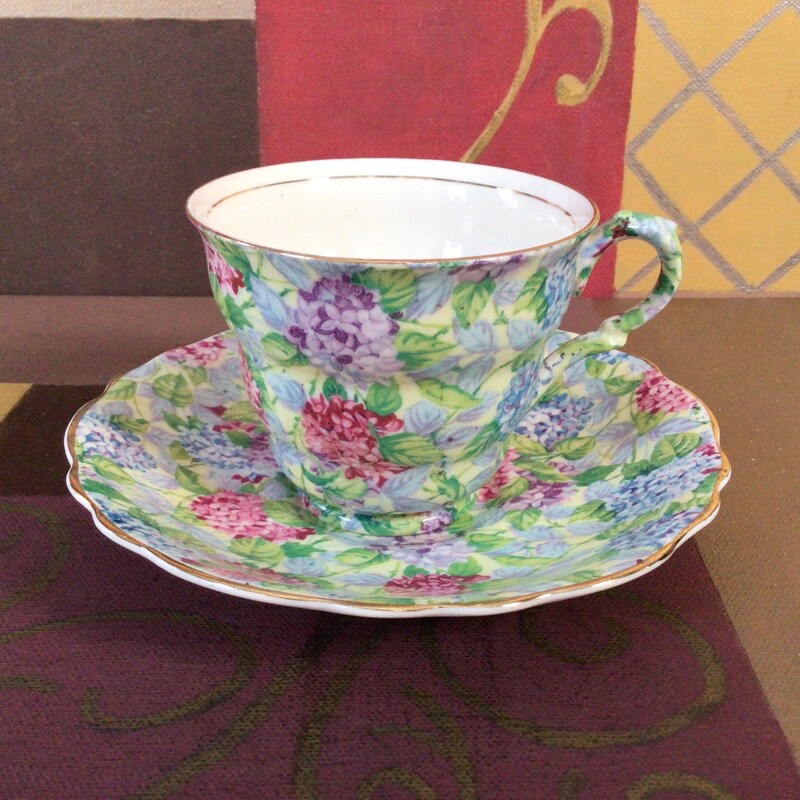 Chintz Tea Cup - Etsy