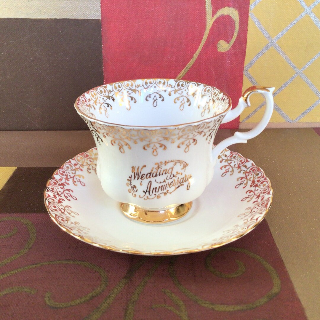 Royal Albert Wedding Anniversary Teacup and Saucer, Bone China England ...