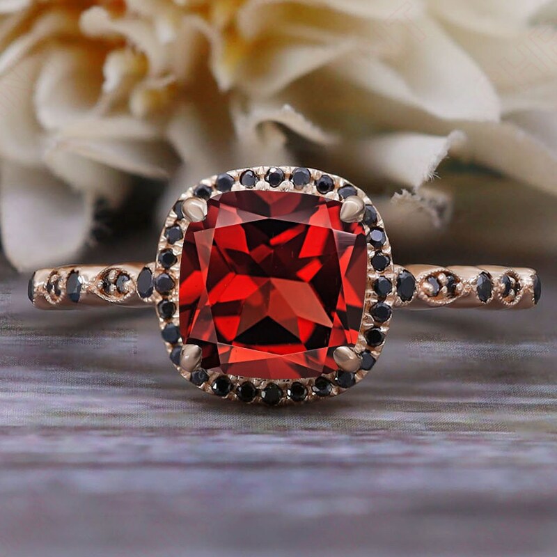 Garnet Rings Women - Etsy
