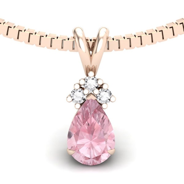 Pink Stone Pendant - Etsy