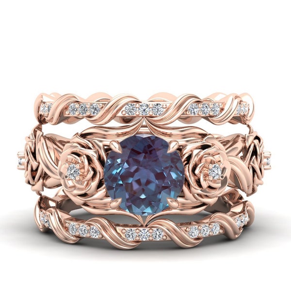 Floral Engagement Ring - Etsy