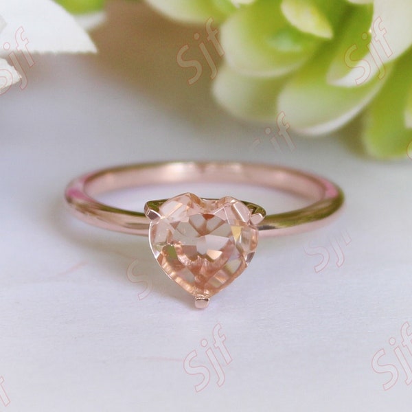 Heart Shaped Morganite Ring - Etsy