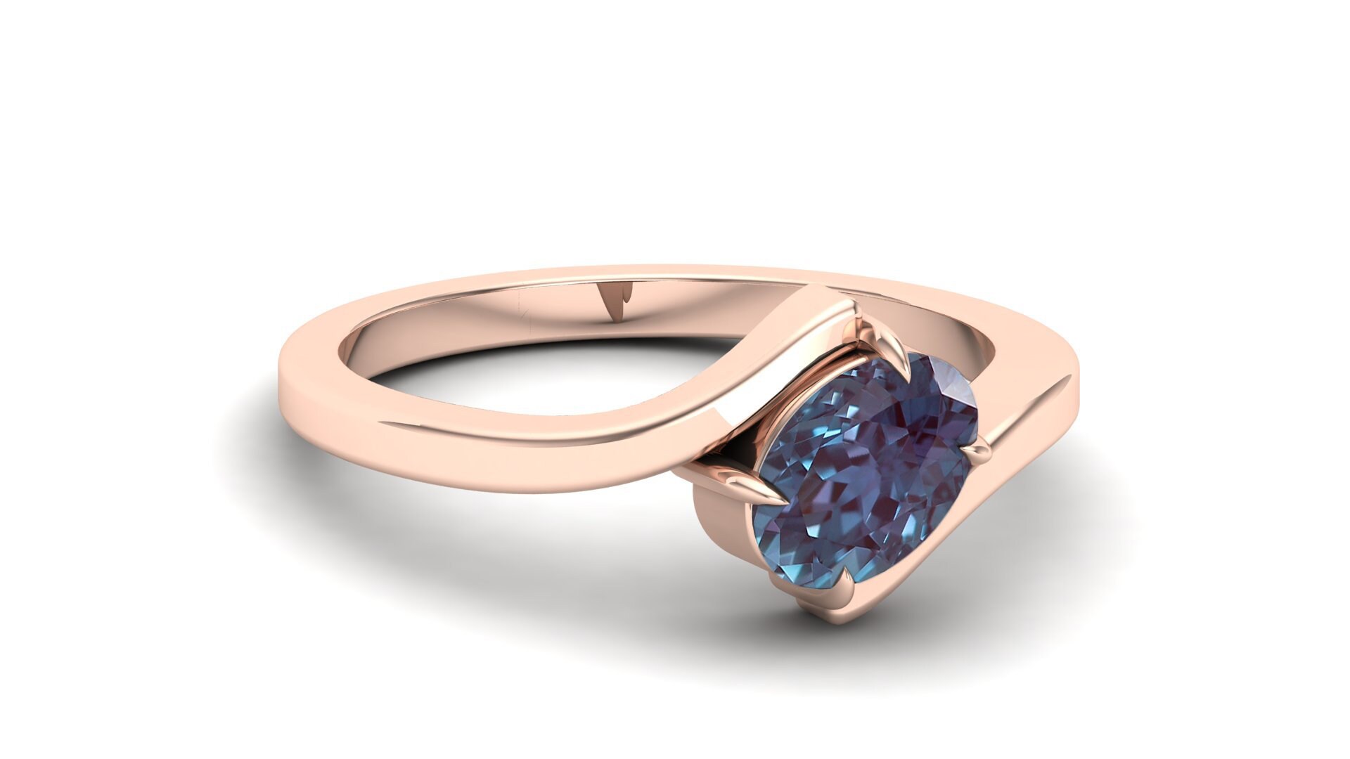 Alexandrite Gemstone Engagement Ring Alex Stone Ring for | Etsy