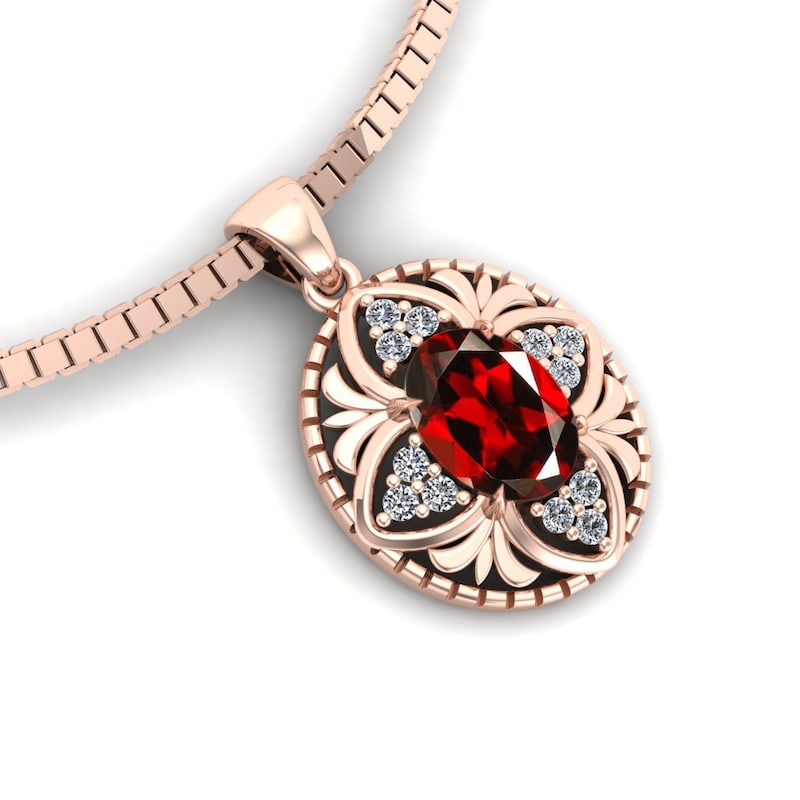 Red Stone Pendant - Etsy