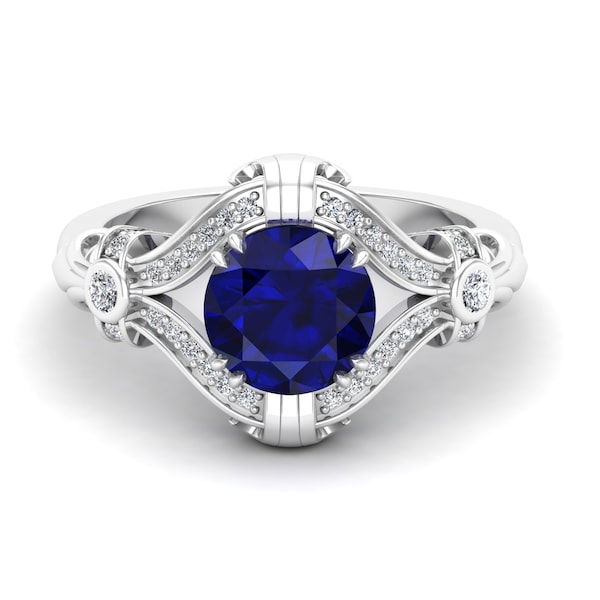 Blue Stone Ring - Etsy