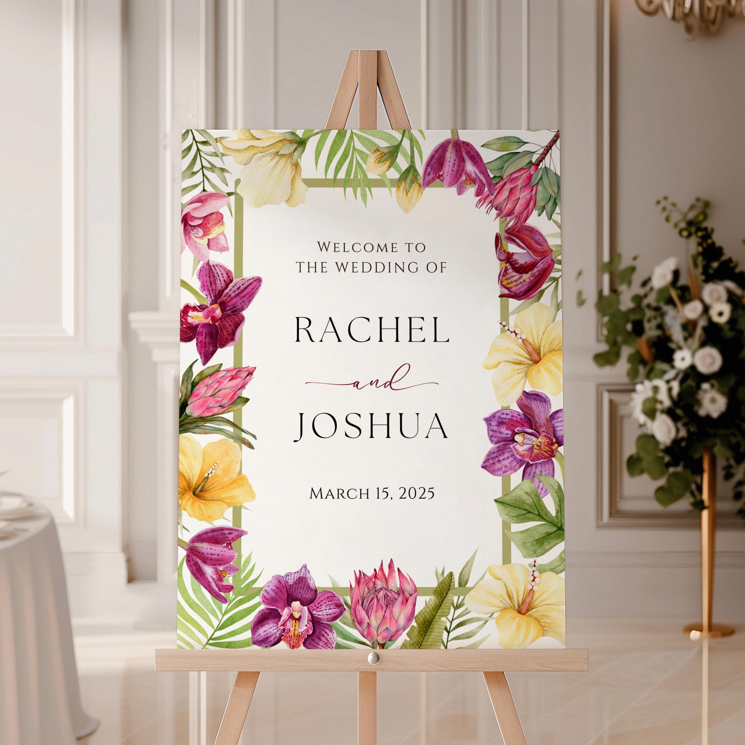 Floral Wedding Signage Template Wedding Sign Floral Bridal Shower Sign ...