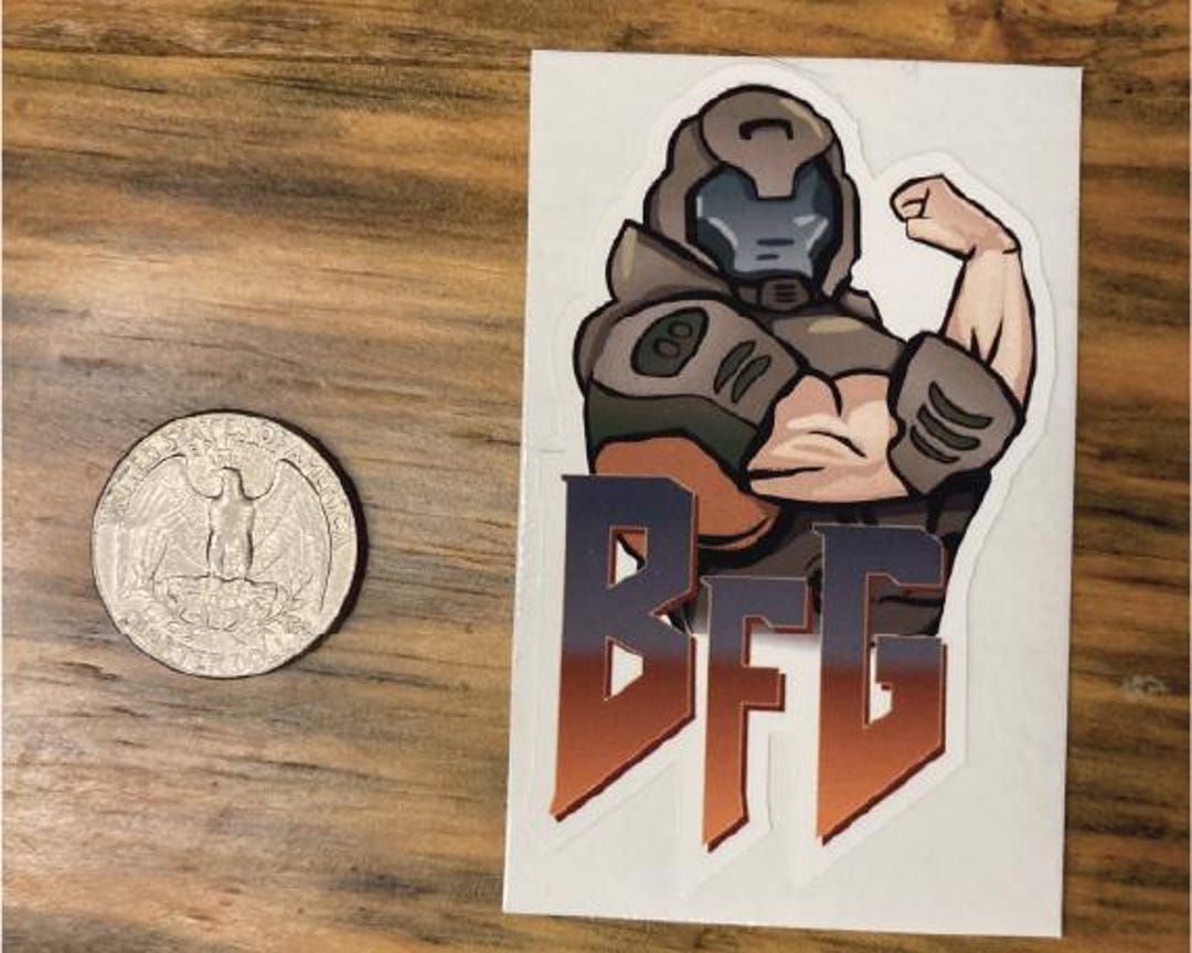 Doom Guy BFG Sticker Big F Guns - Etsy