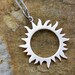 925 Sterling Silver Solar Eclipse Charm / Sun Moon Pendant / Sky ...