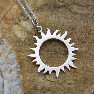 925 Sterling Silver Solar Eclipse Charm / Sun Moon Pendant / Sky ...