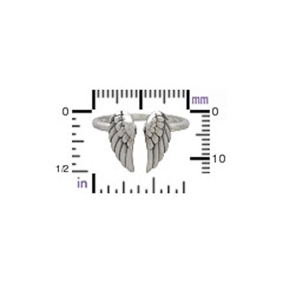 Sterling Silver Angel Wing Ring / Steampunk Goth / Adjustable - Etsy