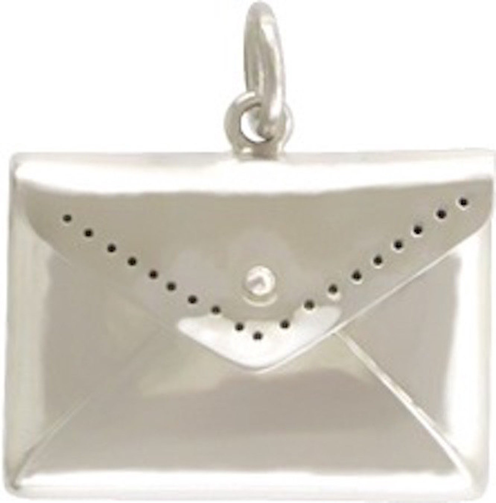 925 Sterling Silver Love Letter Envelope / Real Locket Necklace Charm ...