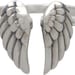Sterling Silver Angel Wing Ring, Adjustable UK Sizes N O P, Steampunk ...