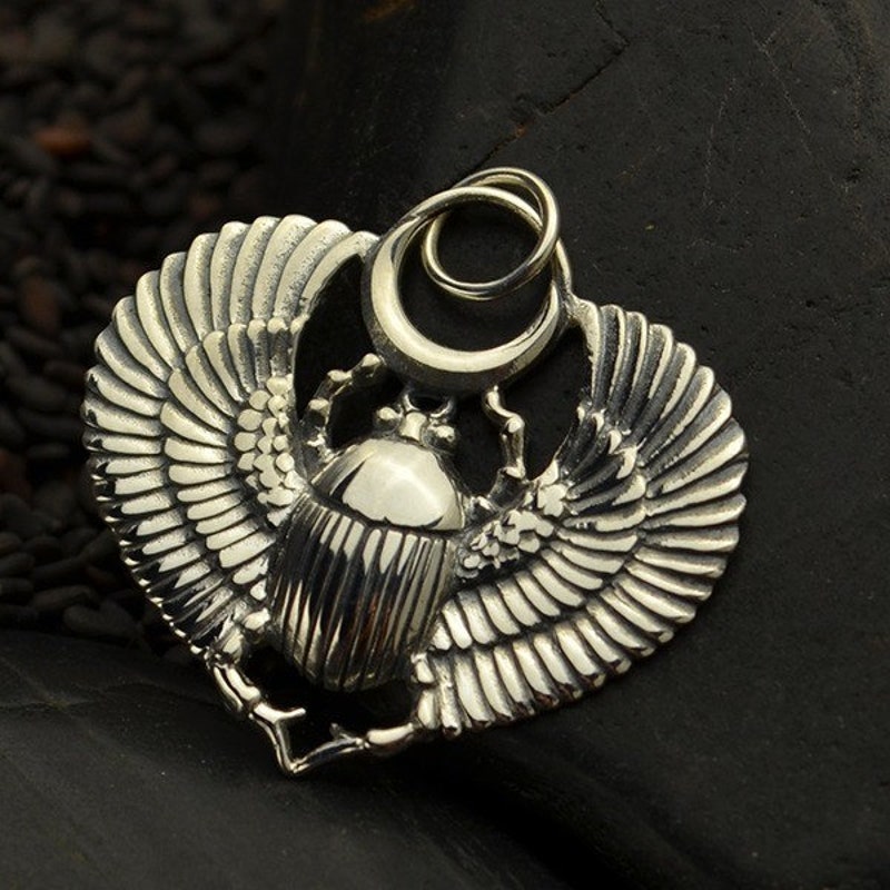 Silver Scarab - Etsy