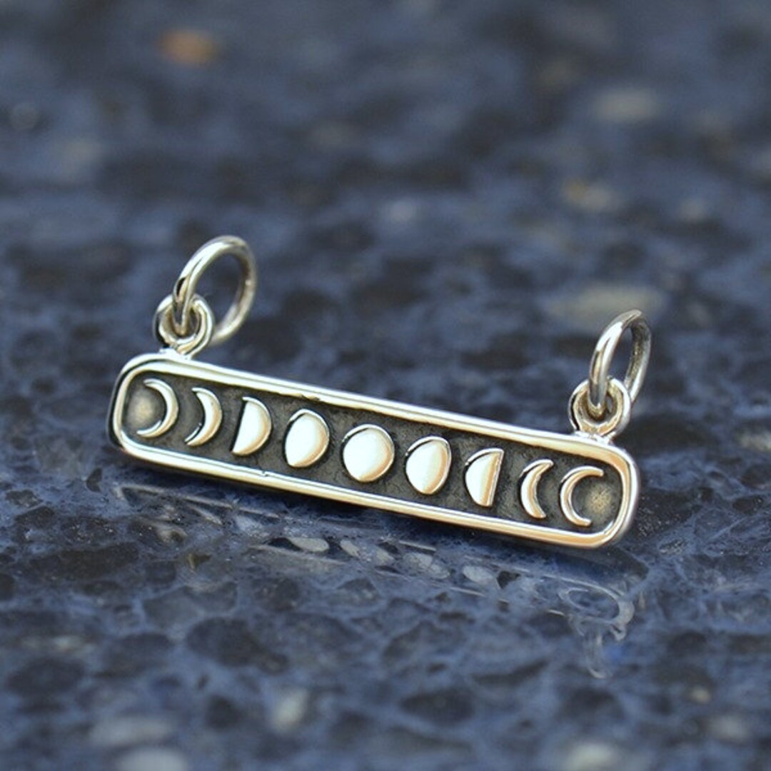 925 Sterling Silver Celestial Necklace / Moon Phases Festoon - Etsy