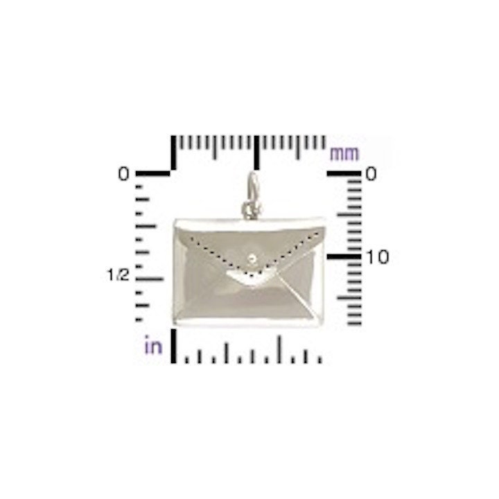 925 Sterling Silver Love Letter Envelope / Real Locket Necklace Charm ...
