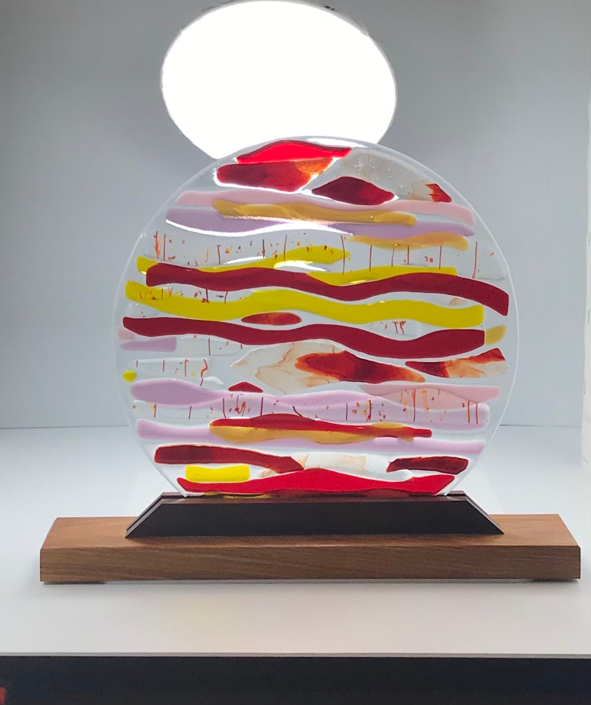 Fused Glass Fall Sunset Sun Catcher ART-6 - Etsy
