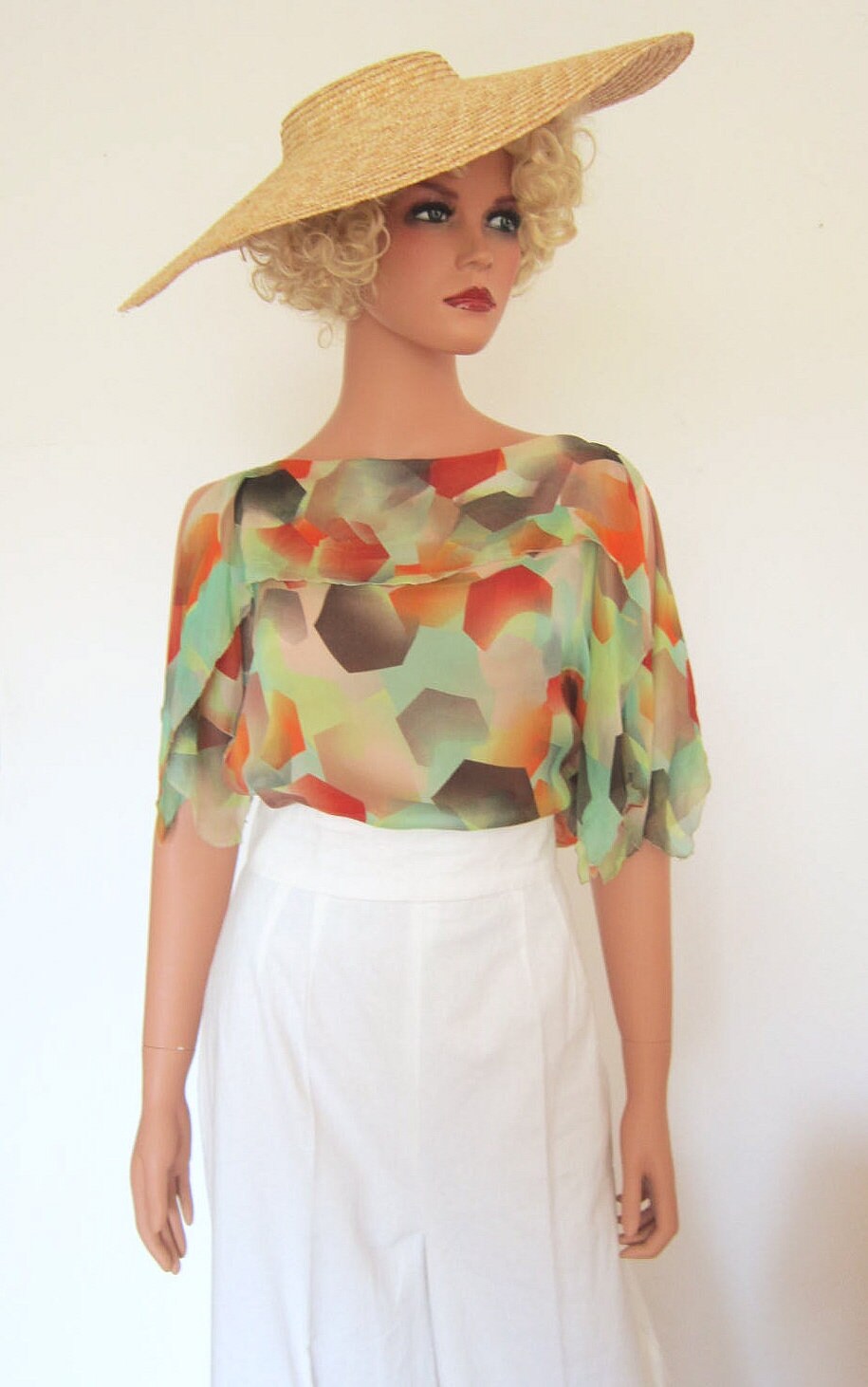 1920s Flapper Blouse Yvette PDF Pattern Size US10/UK14/DE40 and US12 ...