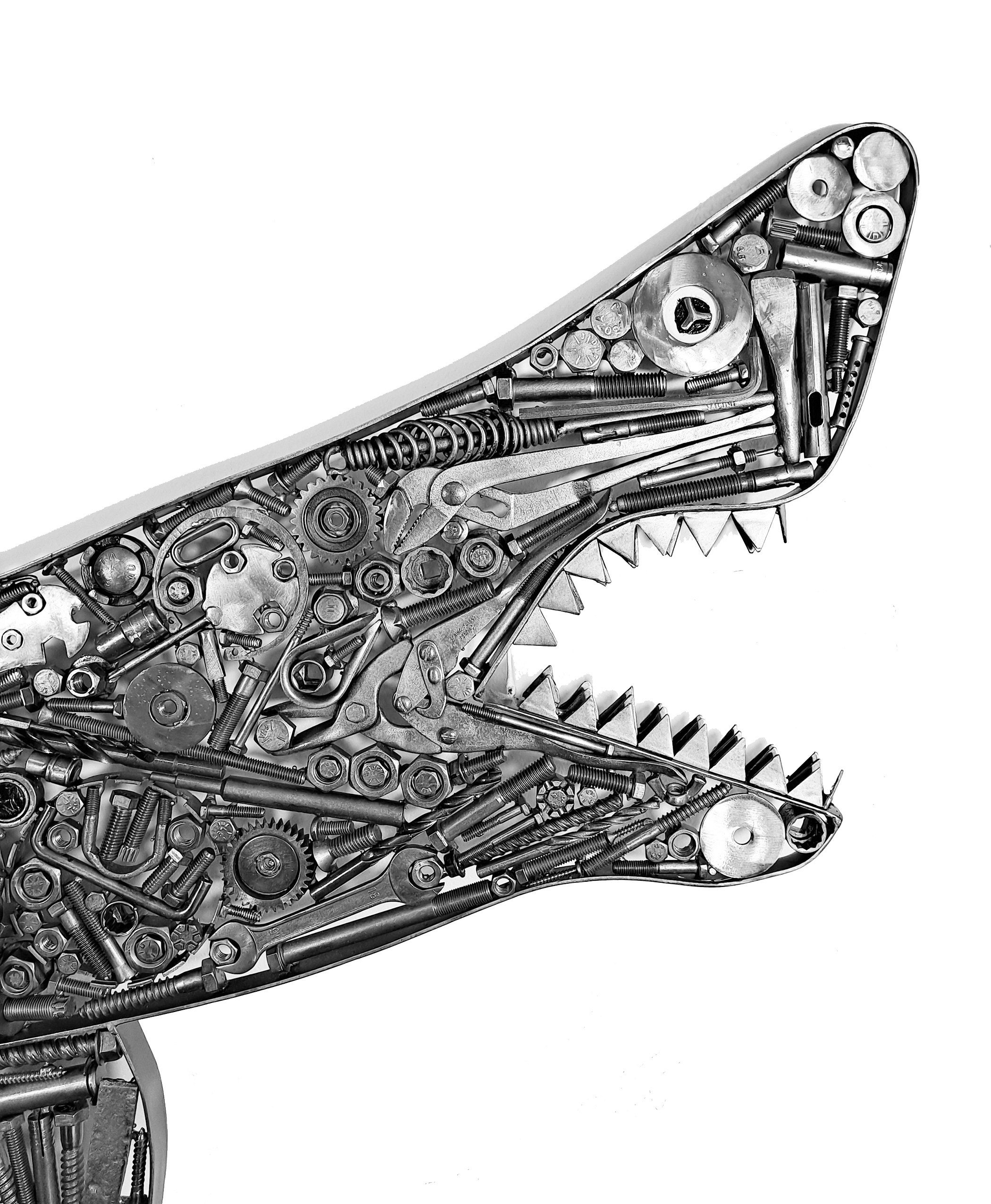 Great White Shark Sculpture Made of Metal Parts - Etsy