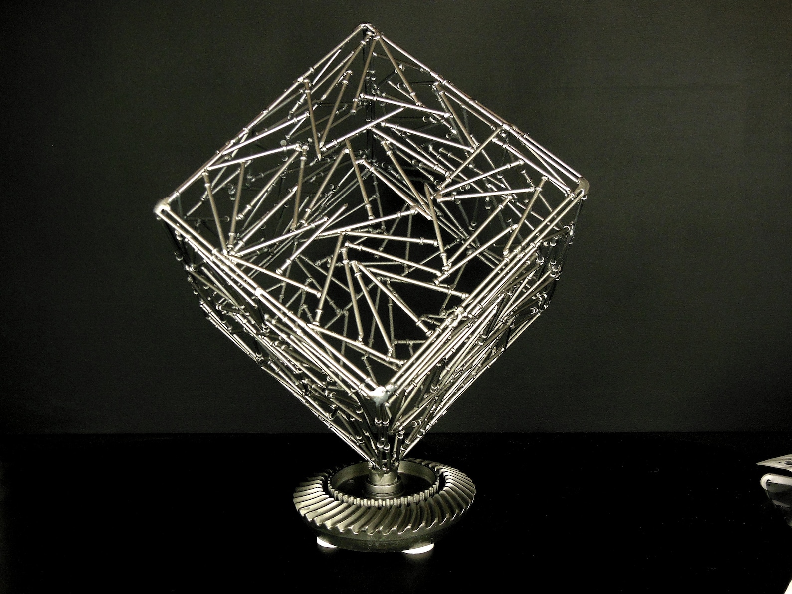 Custom Welded Large Nail Centerpiece Cube - Etsy