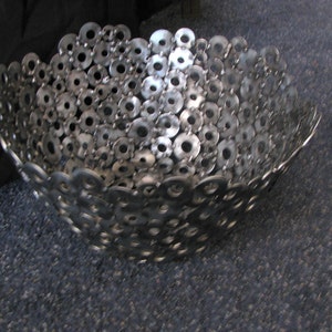 Custom Welded Large Metal Washer Centerpiece Basket - Etsy