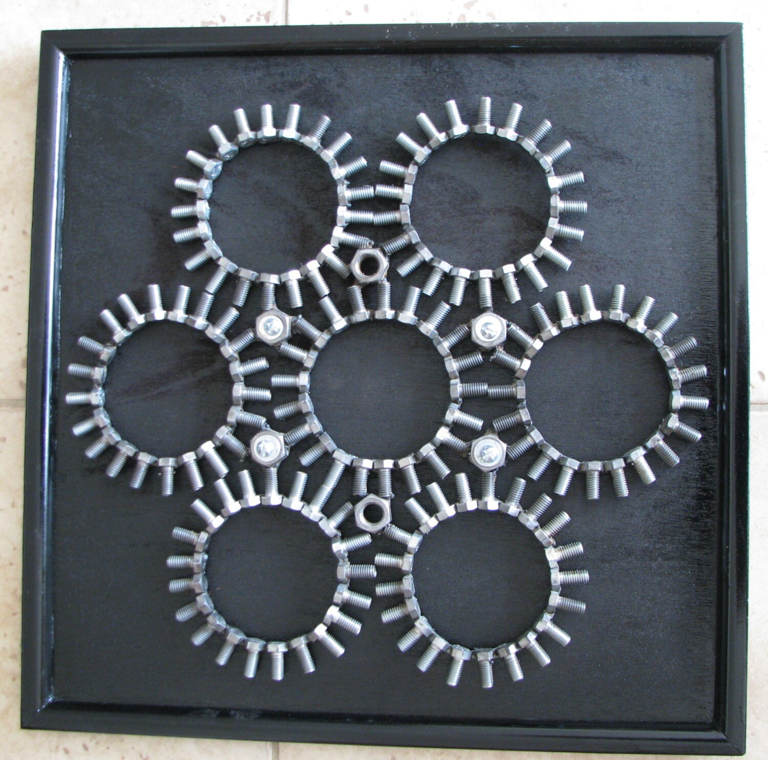 Custom Welded Metal Bolts Wall Art - Etsy