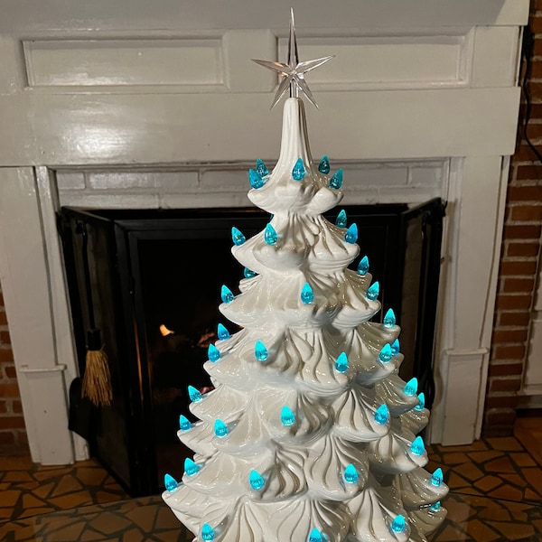White Ceramic Christmas Tree - Etsy