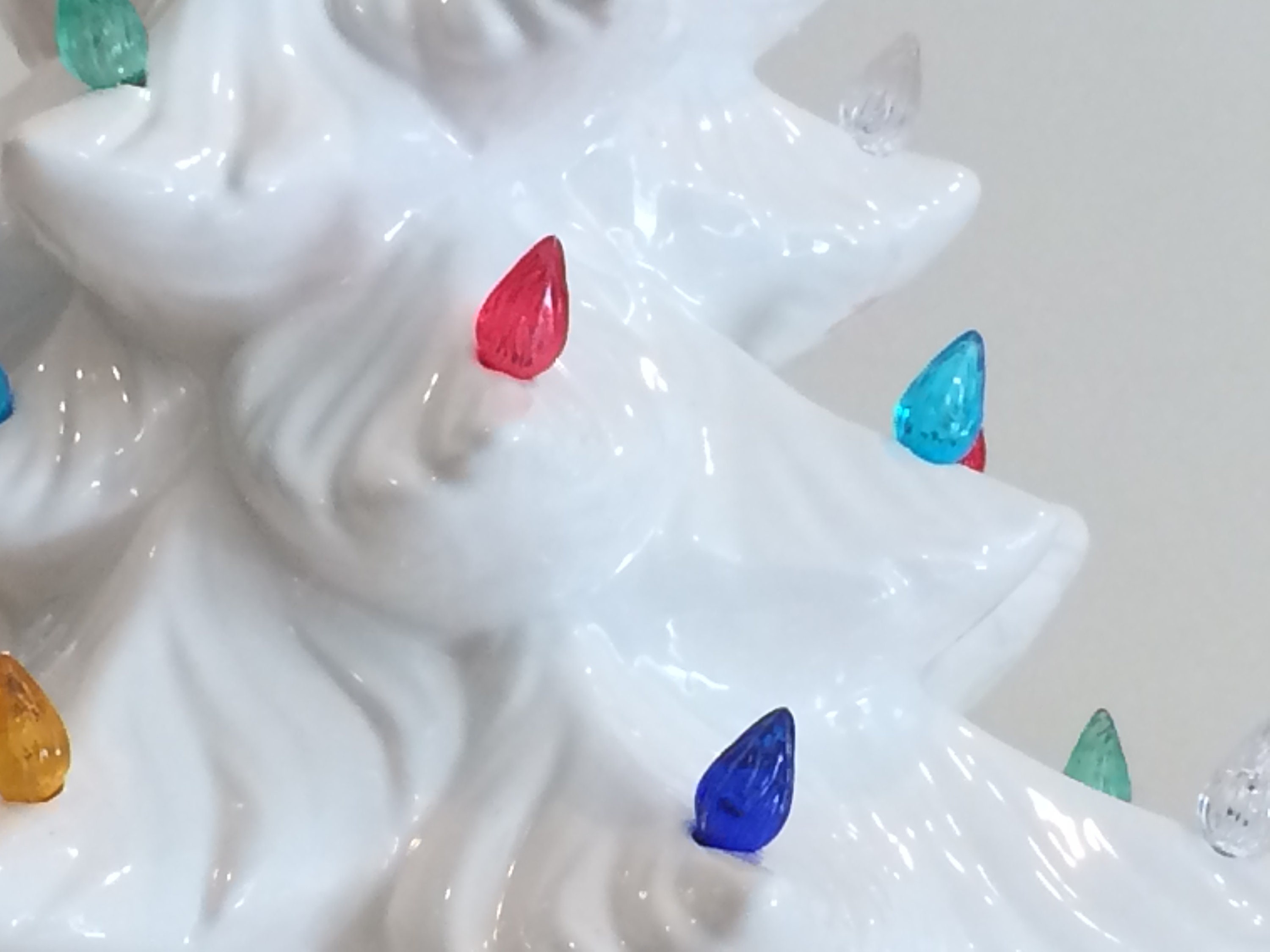 19 Inch White Ceramic Christmas Tree - Etsy