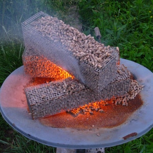 Basic 16" Repose Wood Pellet Fire Logs Open Face Basic Set Free S/H - Etsy