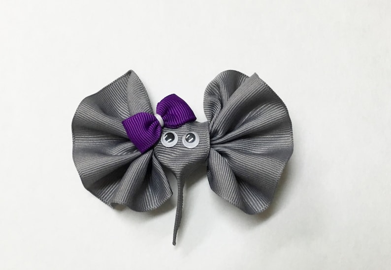 Elephant Hair Bow, Elephant Hair Clip, Ribbon Sculpture - Etsy