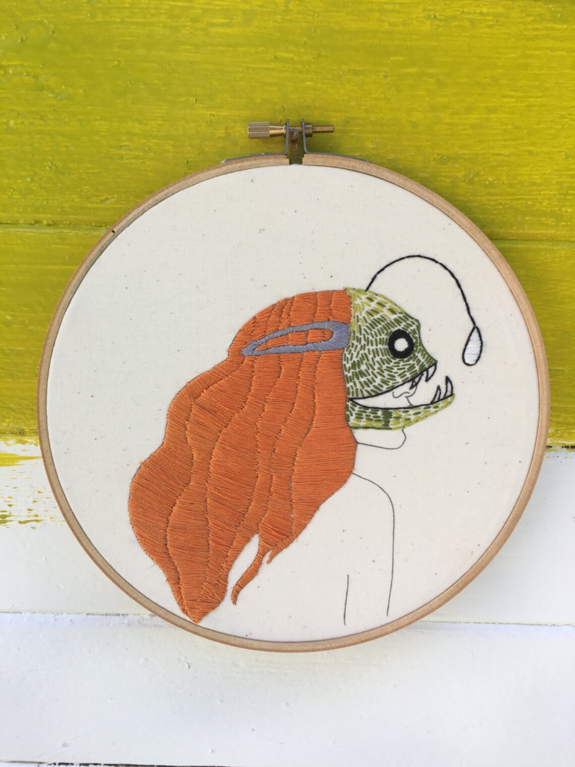 Hand Embroidery Pattern Embroidery Pattern Angler Fish PDF | Etsy